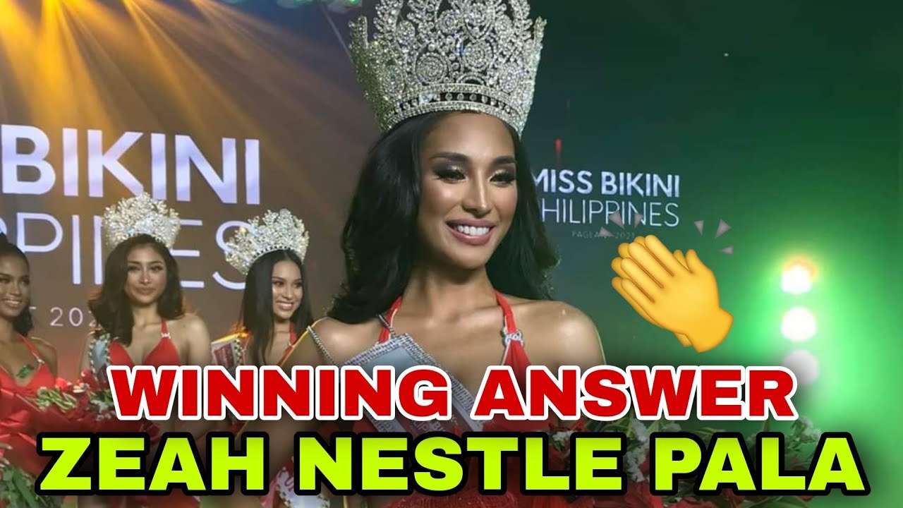 Zeah Nestle Pala Winning Answer Miss Bikini Philippines 2022 - YouTube