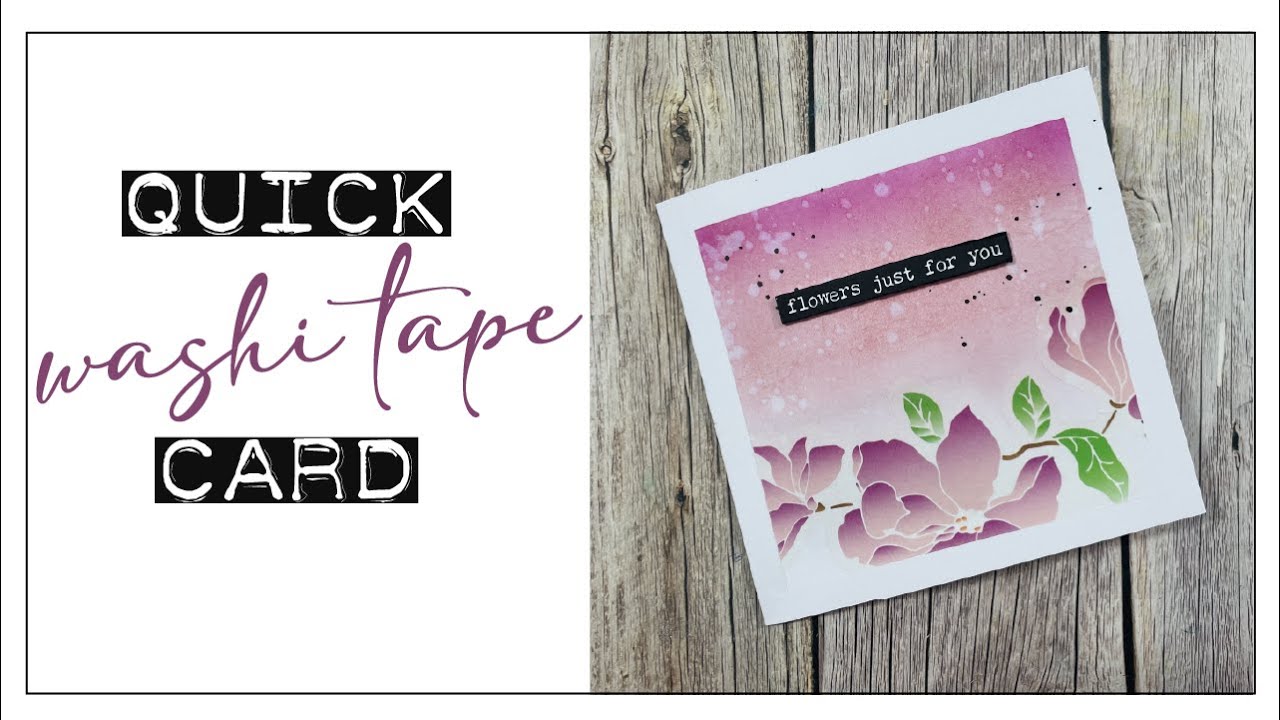Quick Washi Tape Greeting Card - Easy Crafts! - YouTube