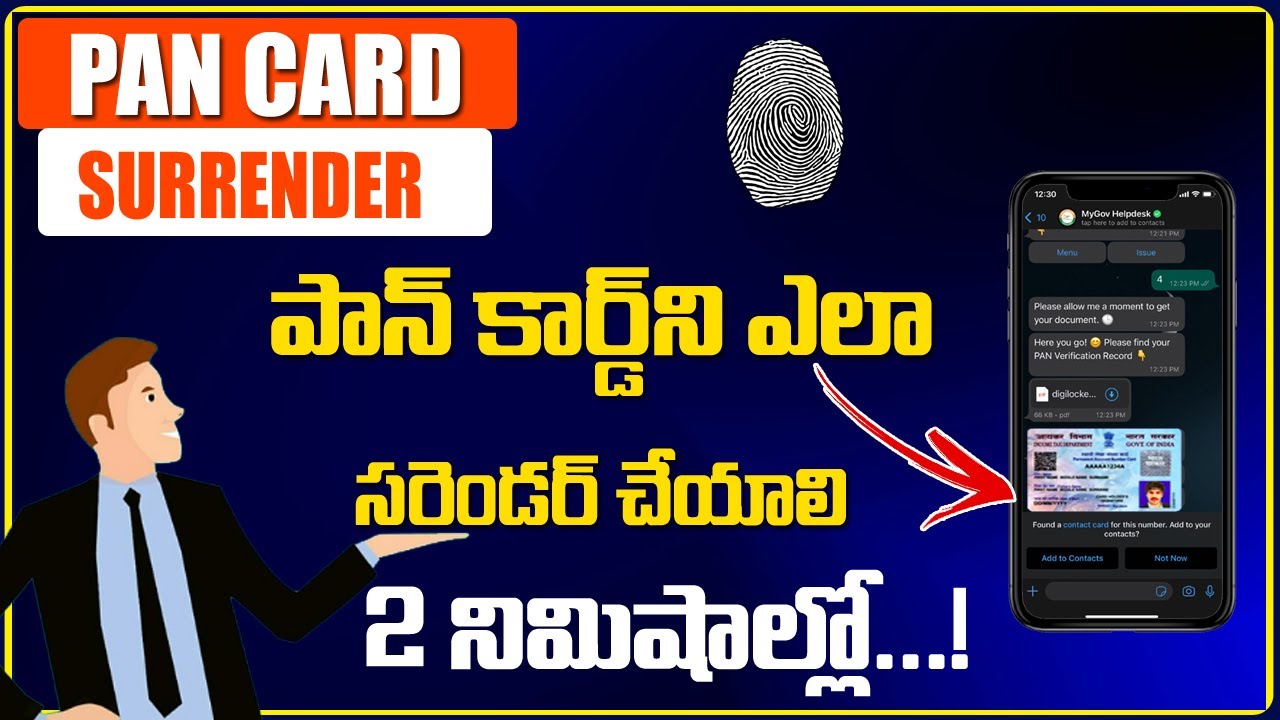 Aadhar link pan card surrender online Process in Telugu 2022 | Pan card ...