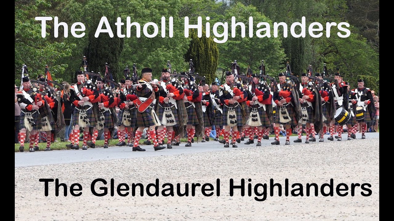 The Atholl Highlanders play The Glendaurel Highlanders - YouTube