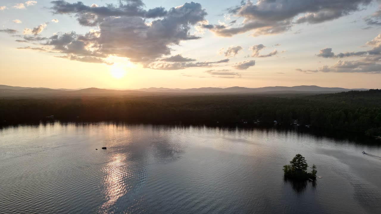 First Drone Flights Watchic Lake, Maine 4K - YouTube
