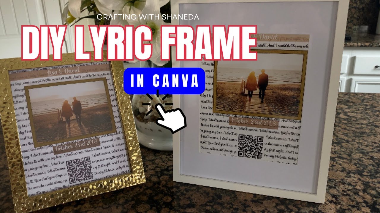 How To Make A LYRICS Frame With QR code | Canva Tutorial | EASY | DIY ...