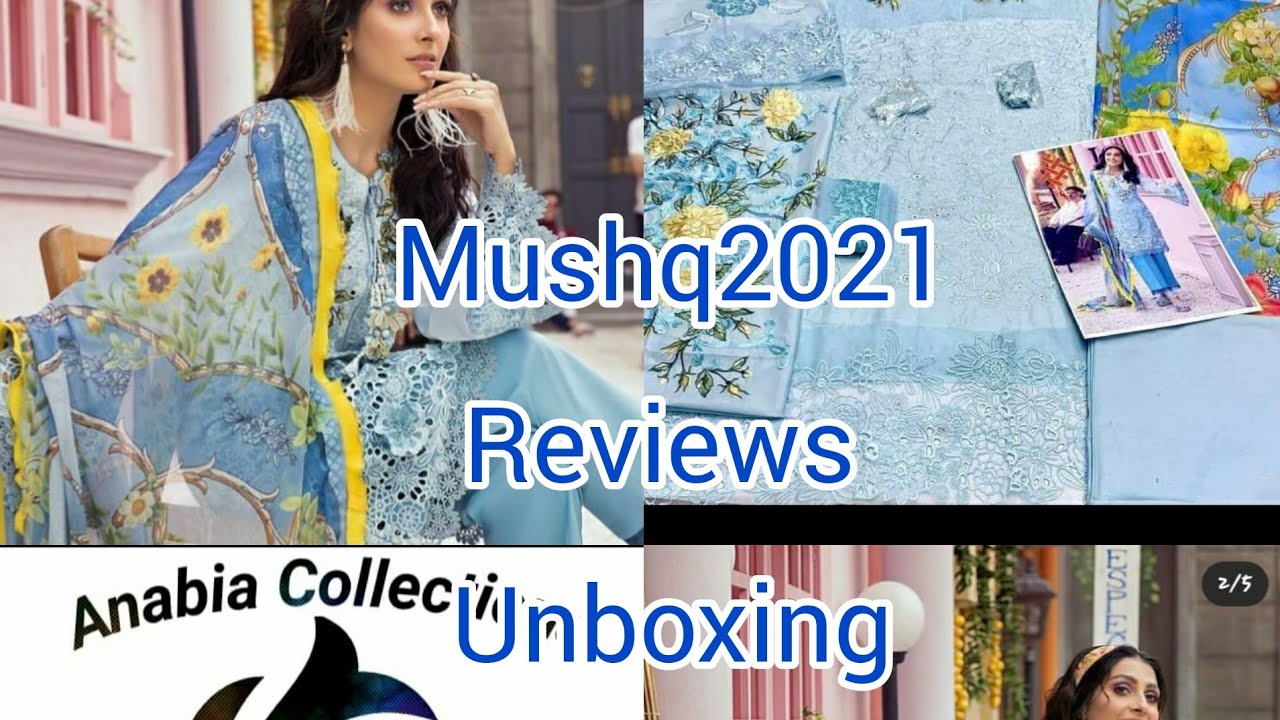 mushq /mushq luxury lawn 2021/unboxing/review/ anabia collections - YouTube