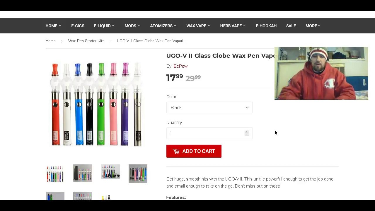 VapePen, UGO-V II Glass Globe Wax Pen Vaporizer Kit - YouTube