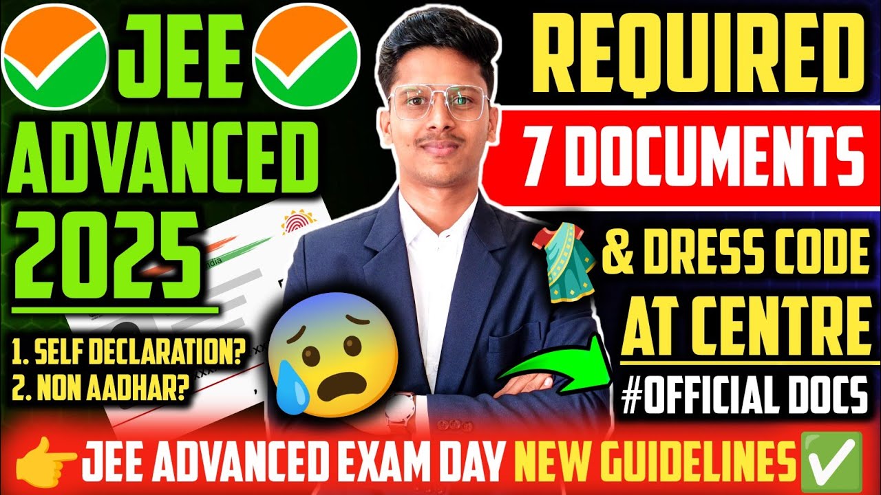 Documents Required For Jee Advanced Exam Centre 😳| Dress Code For Jee ...