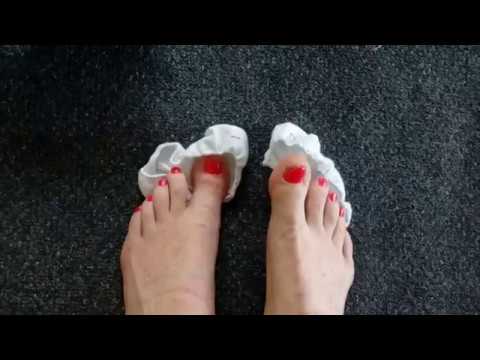 White ped socks foot play