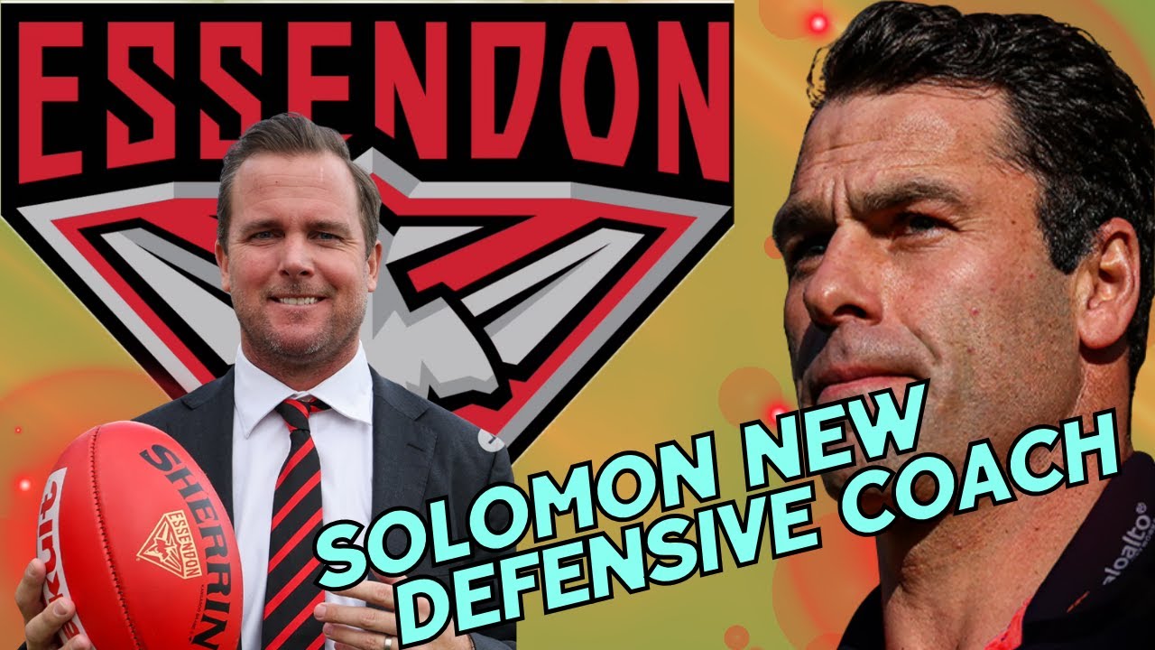DEAN SOLOMON joins ESSENDON as defensive coach! - YouTube