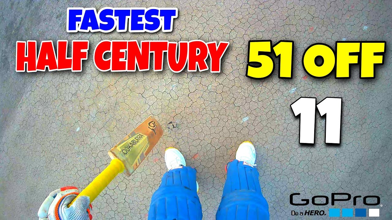 Fastest Half Century 🔥 | Hero GoPro Batsmen Halmet POV | GoPro Halmet ...