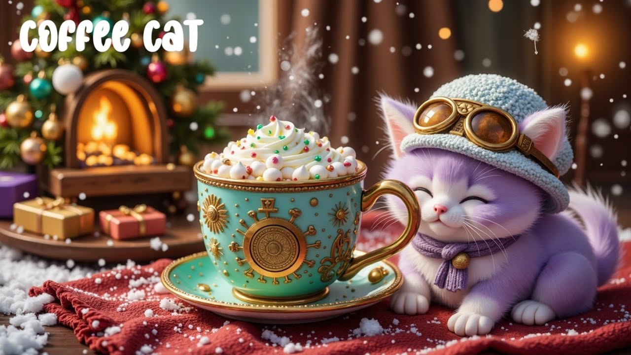 November Coffee Jazz & Cozy Cat Cafe Winter Bossa Nova for Snow Day ...