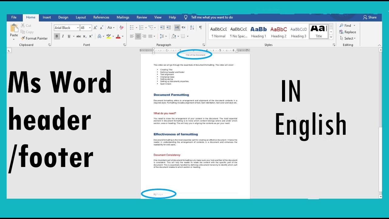 Microsoft Word Header And Footer Title Page Number YouTube microsoft-word-header-and-footer-title-page-number-youtube