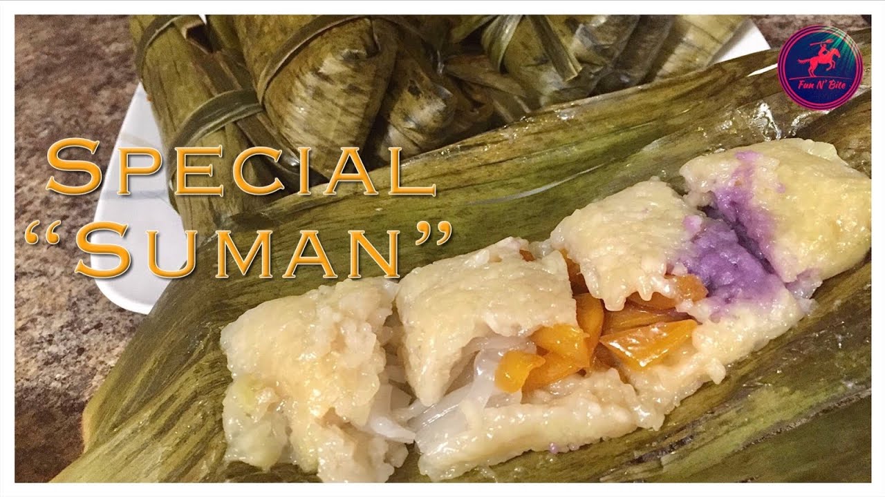 Special Suman w/ ube, langka and macapuno | Suman | Paano gumawa ng ...