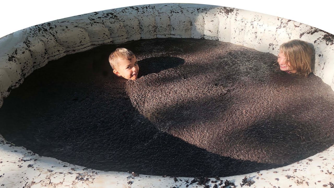  KIDS SWIMMING IN A POOL FULL OF MUD Sam Nia YouTube