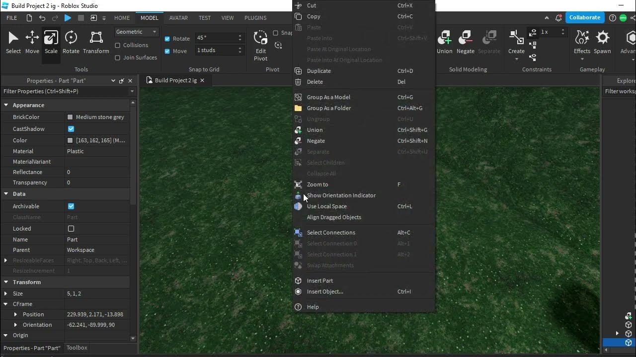 Roblox Studio: Fixing dragged blocks on angled surfaces - YouTube