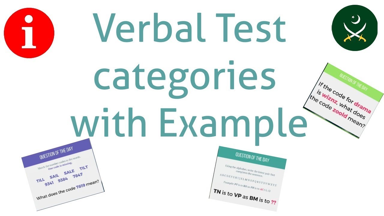 Verbal test categories with Example - YouTube