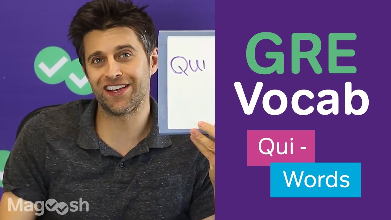 'Qui-' Words - GRE Vocab - YouTube