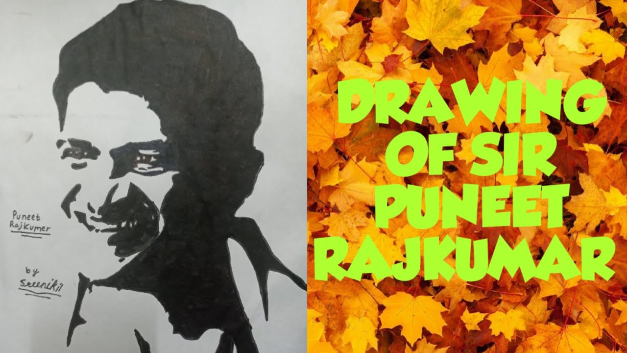 Drawing of sir Puneet Rajkumar with black marker by||Sreenikil Arts ...