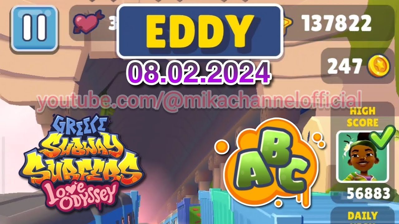 Subway Surfers Greece Love Odyssey 2024 - World Hunt Letters "EDDY" (08 ...