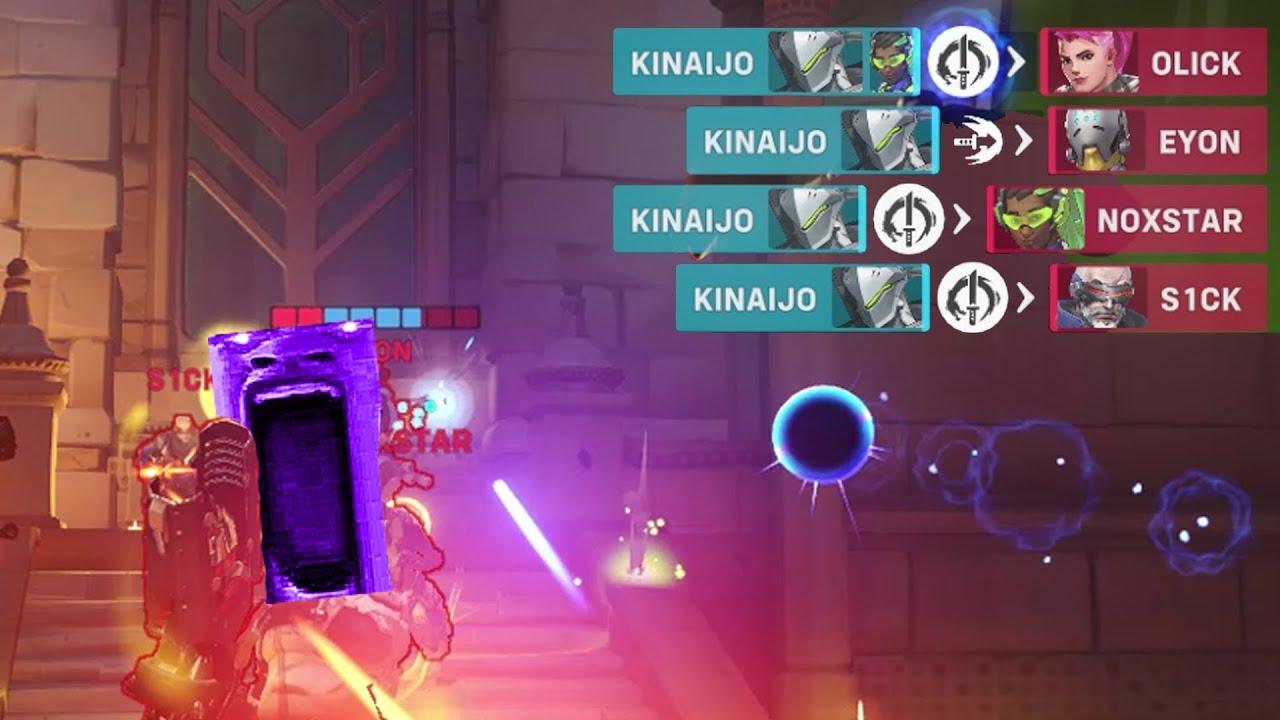 POTG Overwatch 2 ! Genji deflects Zarya's ult and make -4 - YouTube