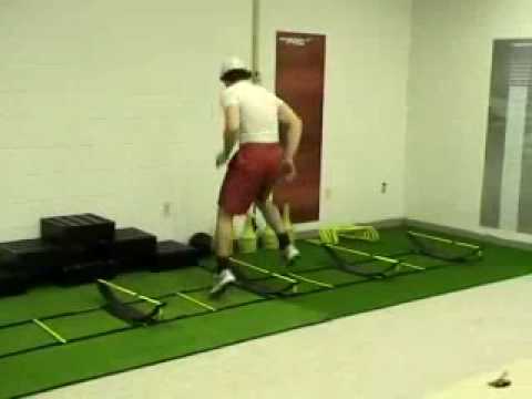 hurdle side step, high knees - YouTube