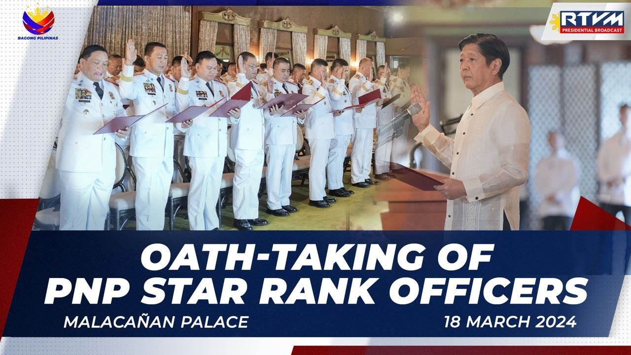 Oath-taking of PNP Star Rank Officers 3/18/2024 - YouTube