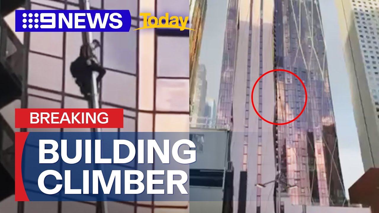 Man seen scaling 60-level building in Melbourne | 9 News Australia ...