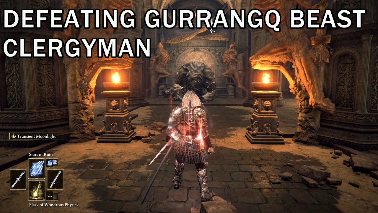 ELDEN RING DEFEATING GURRANQ BEAST CLERGYMAN IN BESTIAL SANCTUM - YouTube
