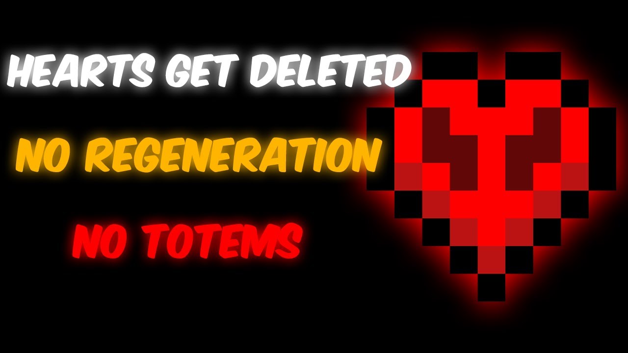 Minecraft With No Regen , No Totems And No Hearts - YouTube