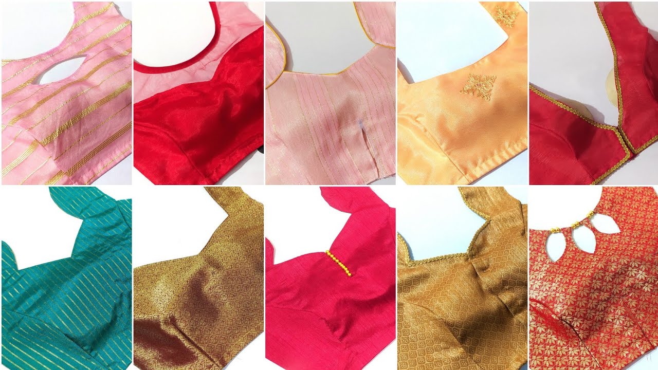 Top 10 beautiful blouse front neck designs collection - YouTube