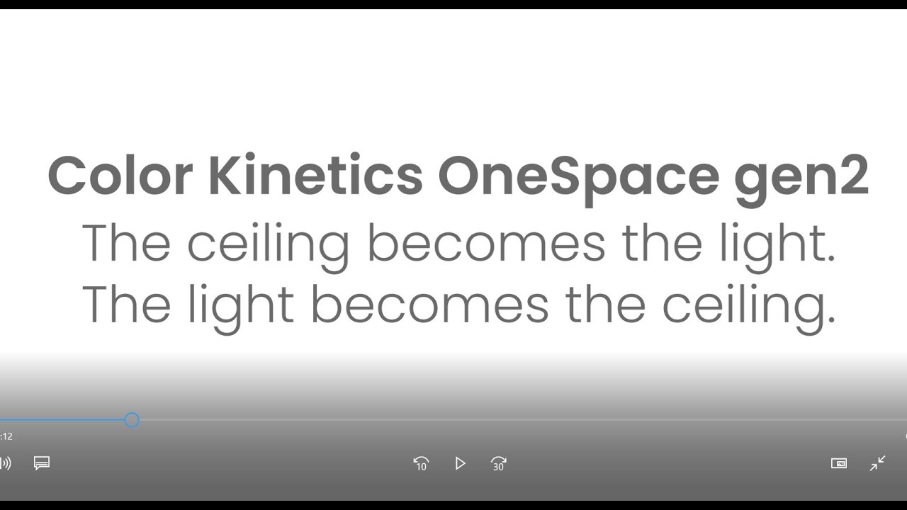 Color Kinetics OneSpace gen2 Overview - YouTube