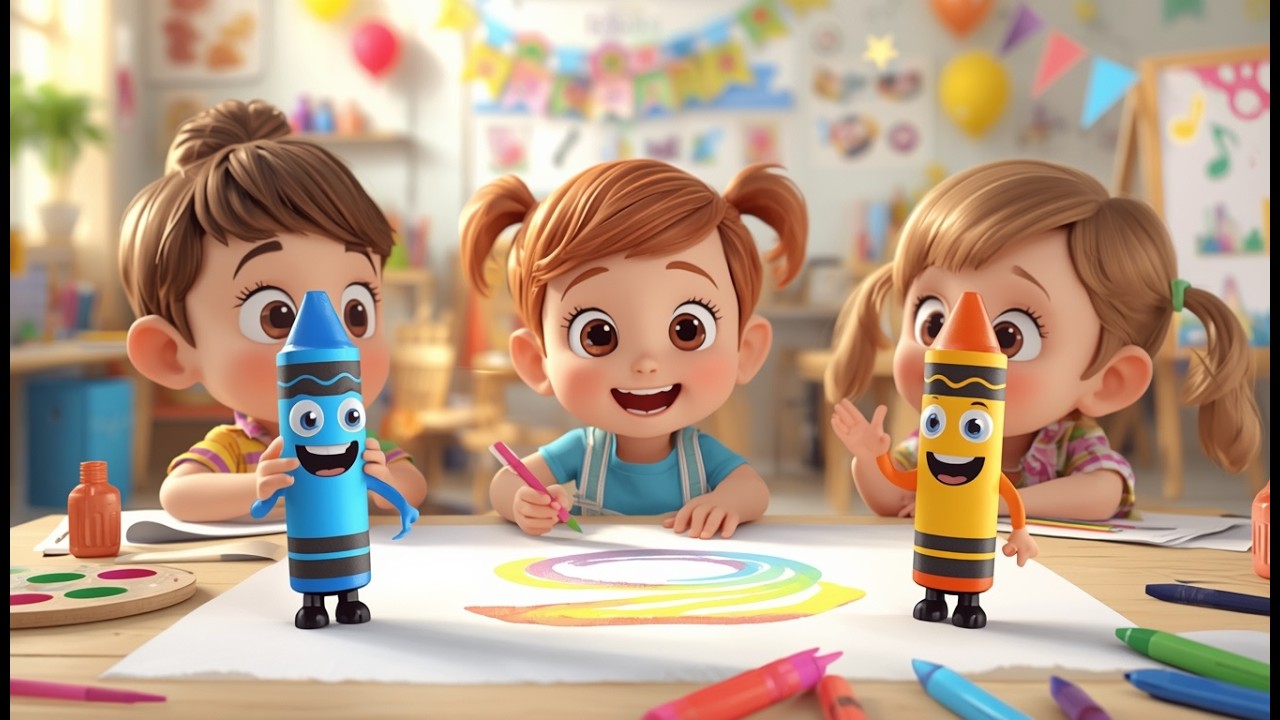 Crayon Scribble Song | Drawing Fun Kids Nursery Rhymes | Color Art ...