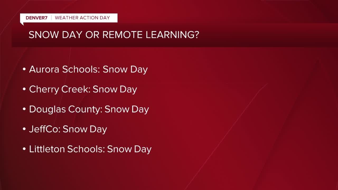 List: Snow day, remote learning for many Colorado schools - YouTube