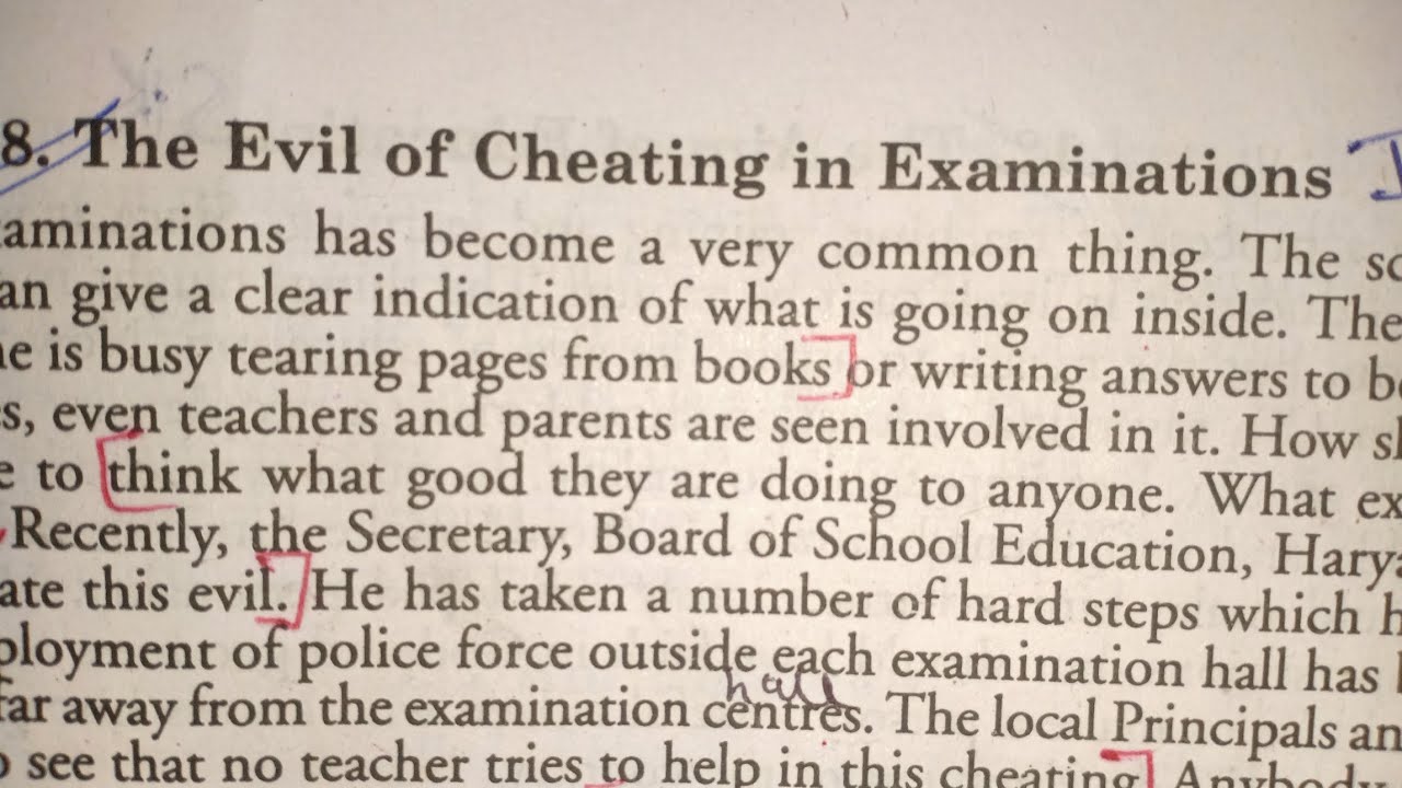 The Evil of Cheating in Examinations #exam #essay #paragraph #grammar # ...