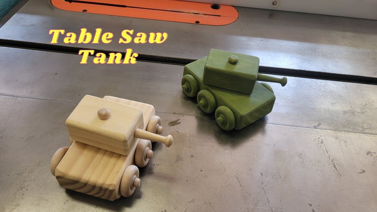 Building a simple small wooden toy tank - YouTube