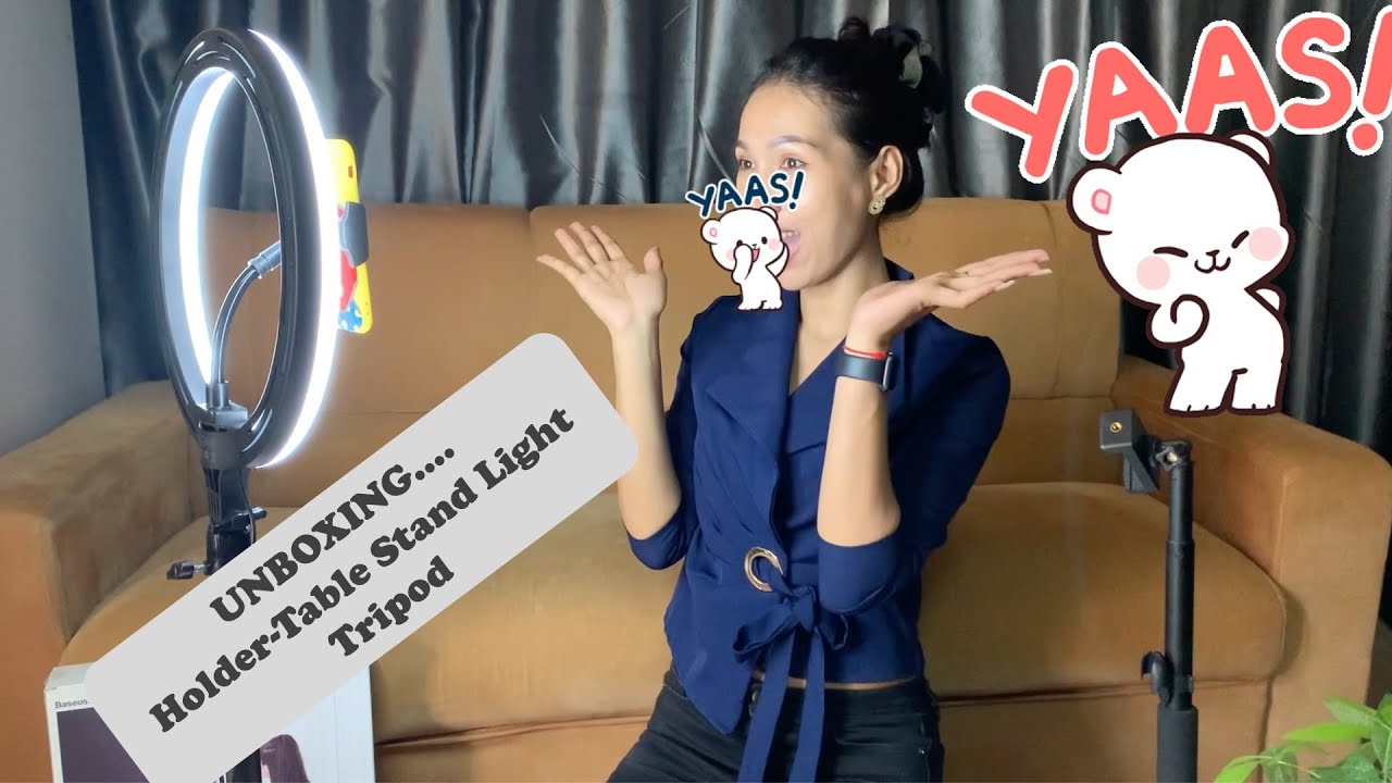 Unboxing Live Stream LED Holder-Table Stand Light Tripod / Nainy - YouTube