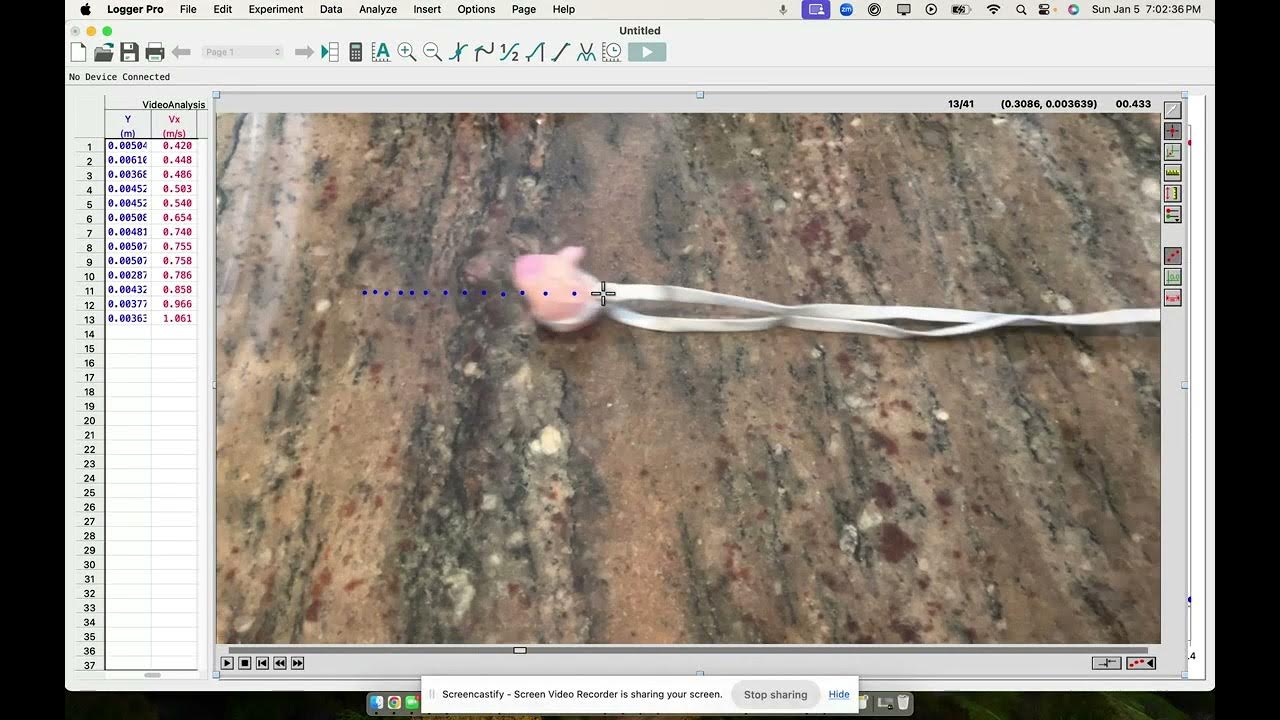 Using Logger Pro to get graphs from a video - YouTube