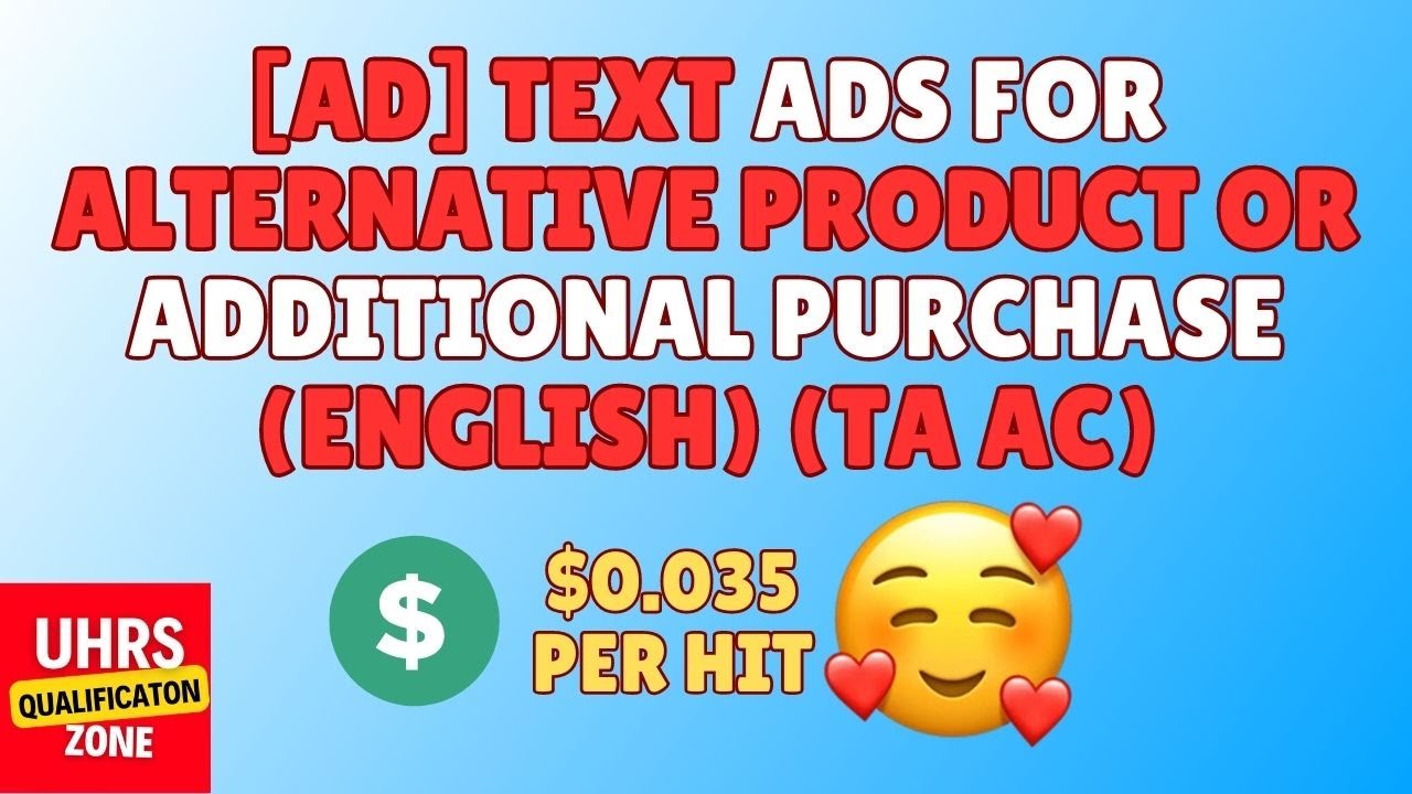 [Ad] Text Ads for alternative product or additional purchase (English ...