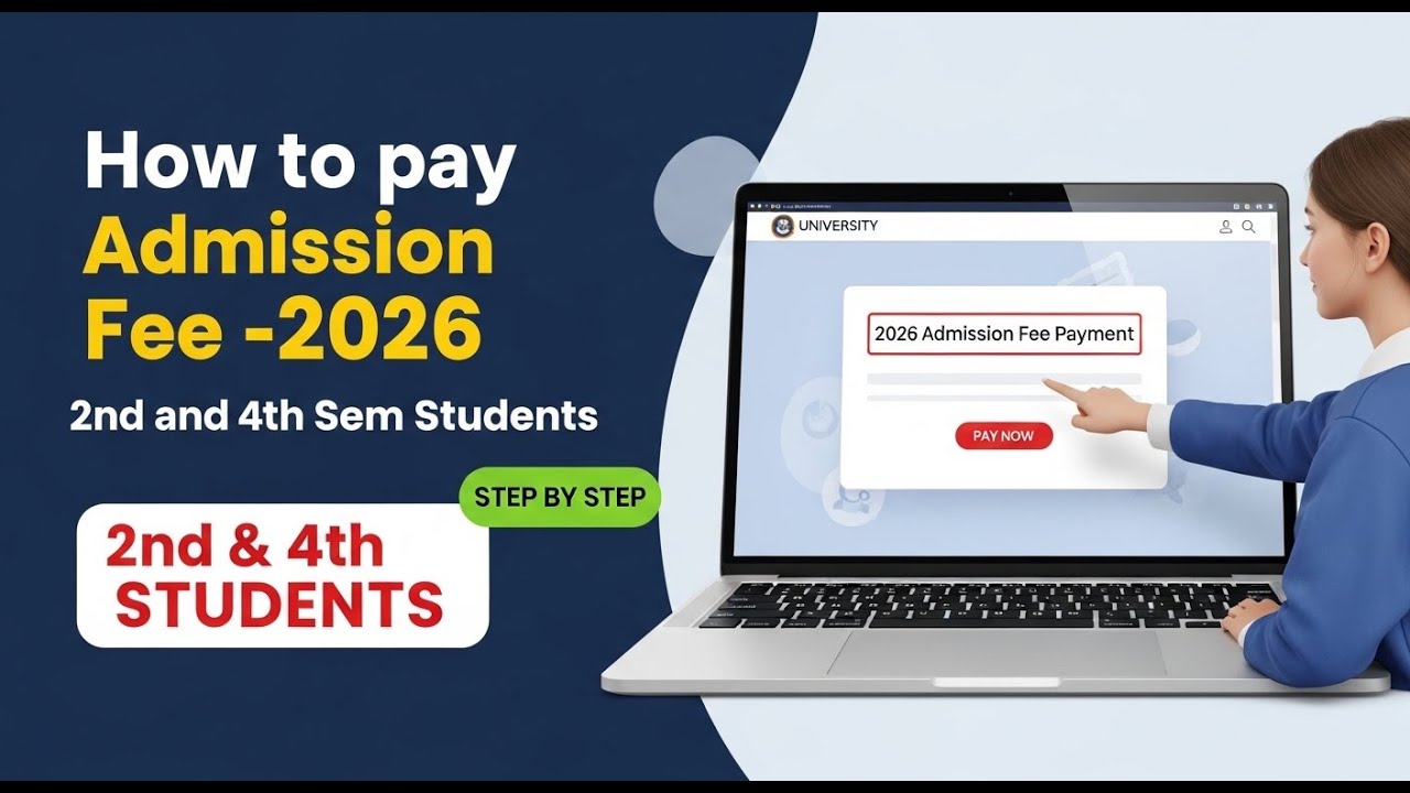 How to pay Admission fee -2026 2nd and 4th Sem Students - YouTube