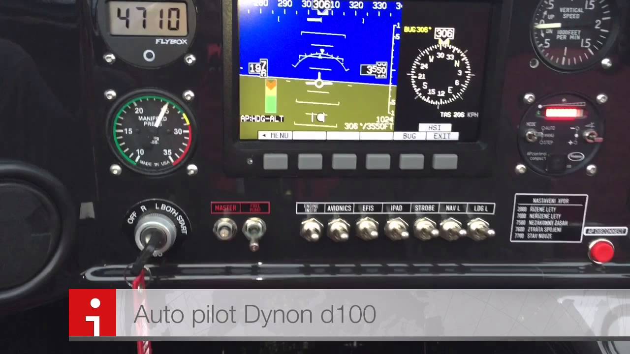 Auto pilot Dynon d100 - YouTube