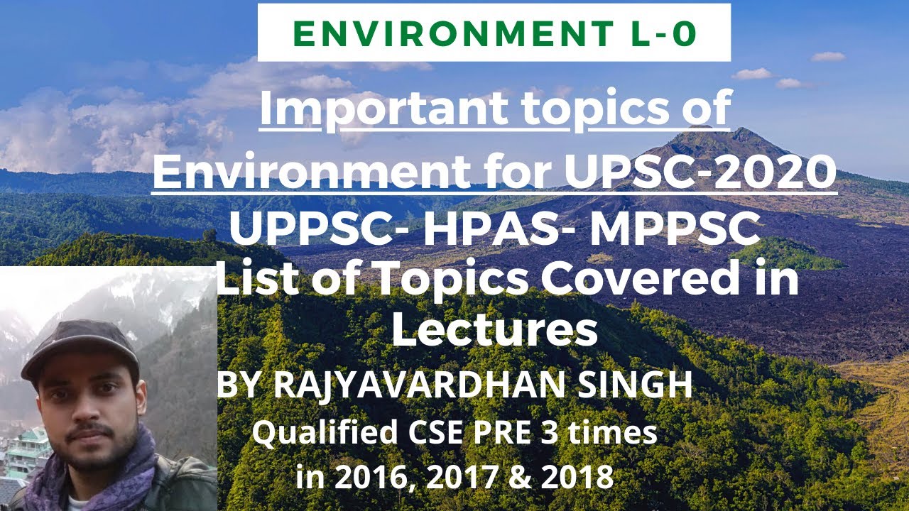 Important Topics of Environment and Ecology for UPSC| List of Topics ...