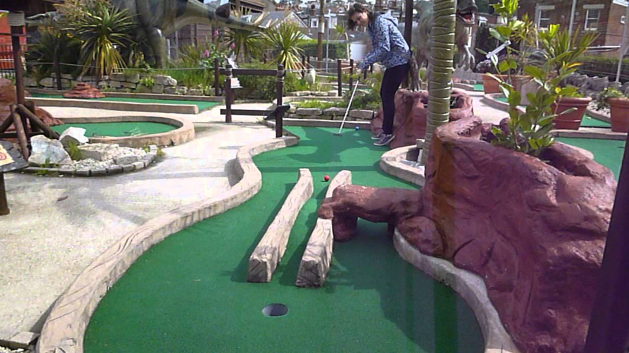 Mini Golf Hole in One at the Jurassic Adventure Golf course in Swanage ...