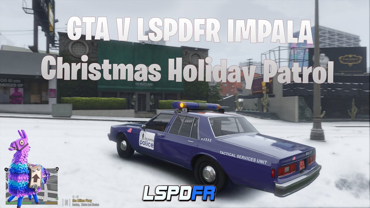 GTA V LSPDFR IMPALA Christmas Holiday Patrol - YouTube