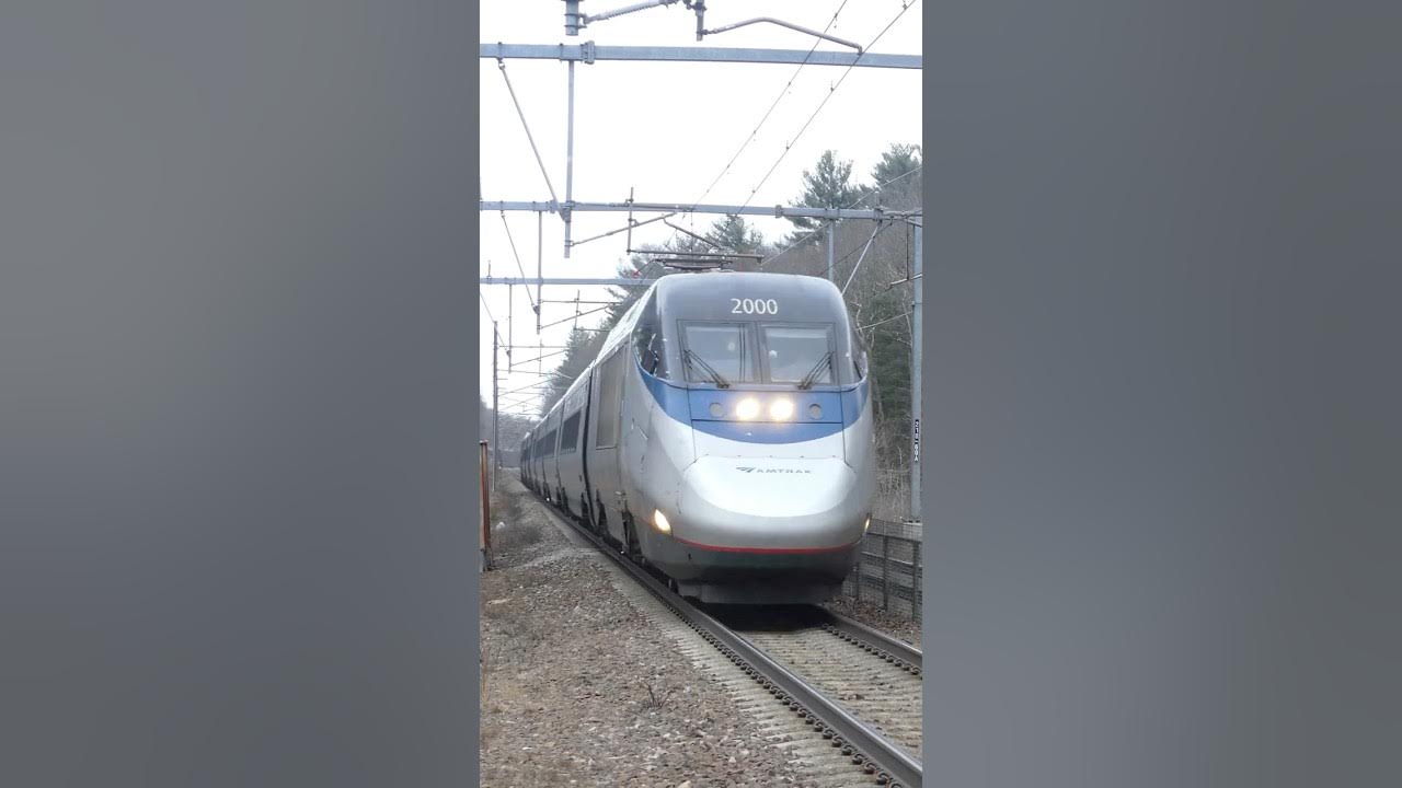 Fast Acela Passes By Sharon - YouTube