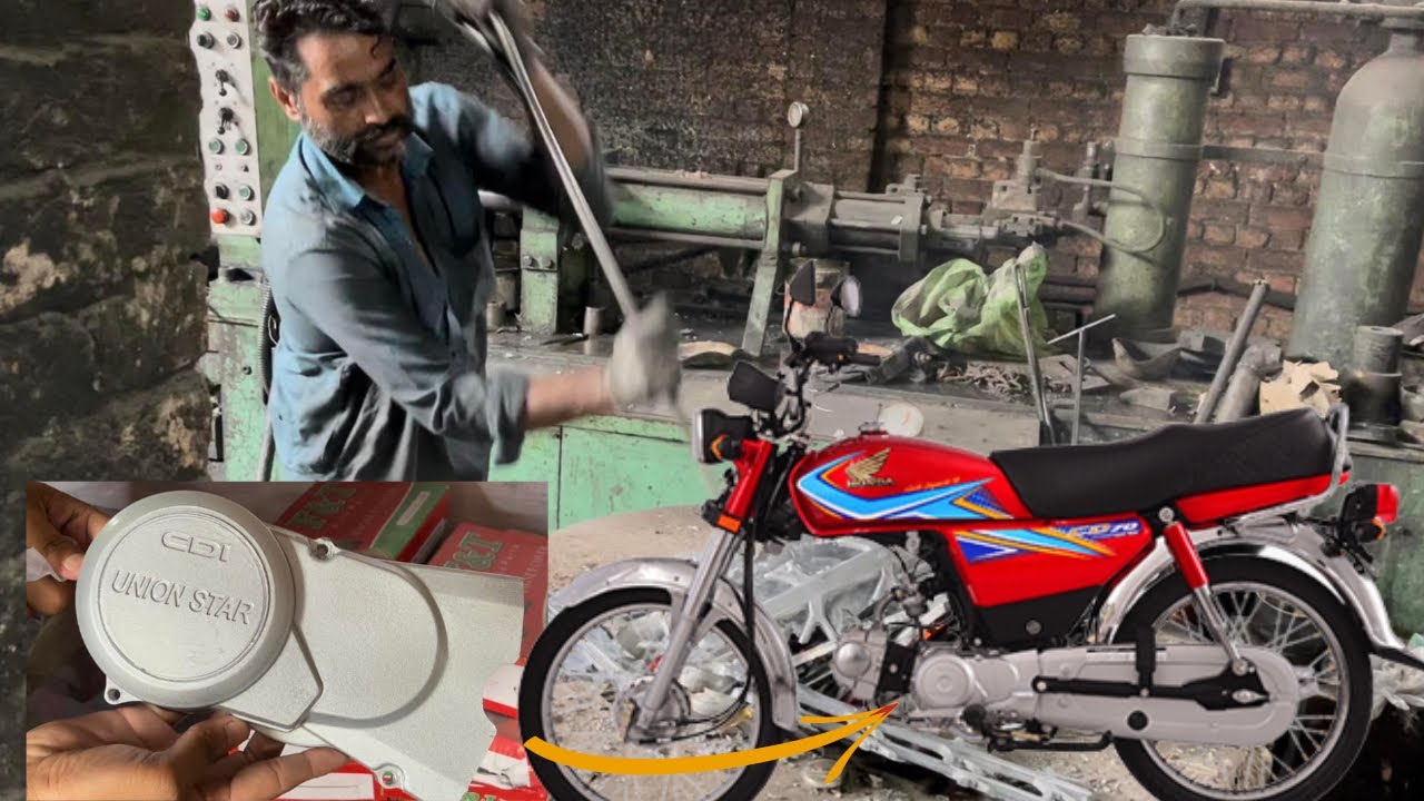 Motorcycle engine cover is made in a factory |Motorbike |manufacturing ...