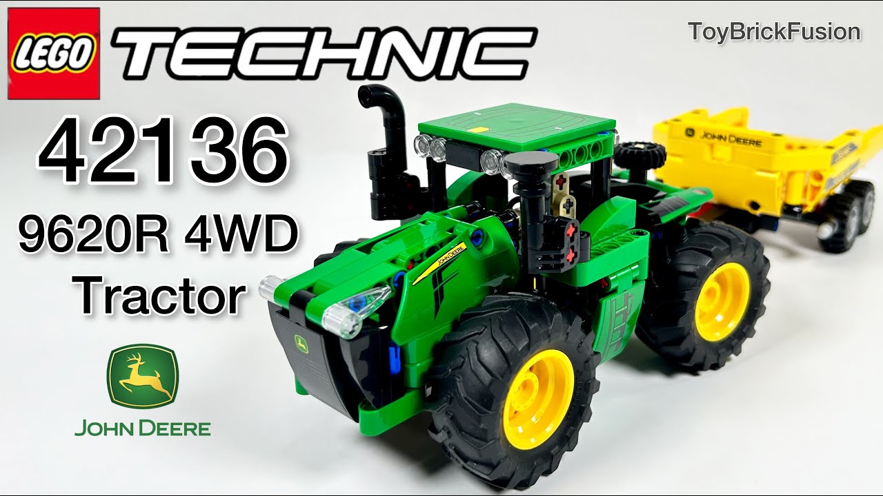 Lego Technic John Deere 9620R 4WD Tractor (42136) Speed Build : Power ...