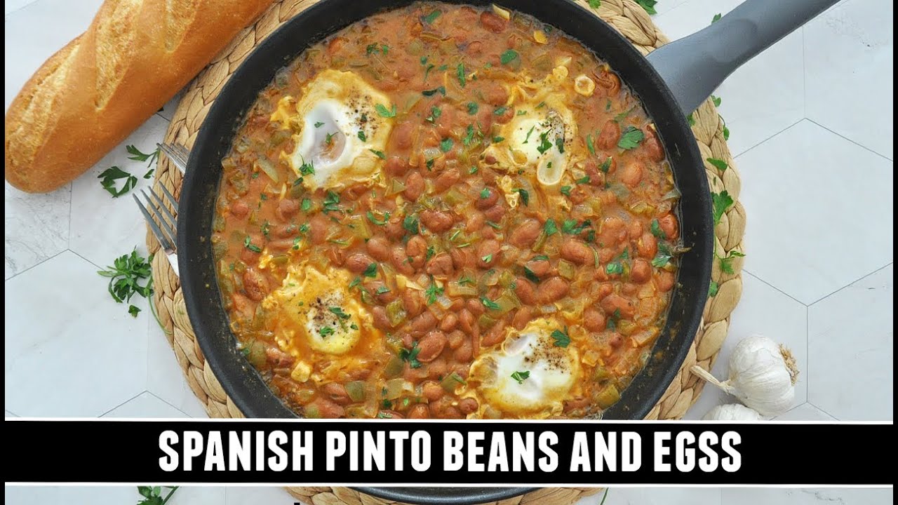 Spanish Pinto Beans and Eggs | Healthy & Delicious One-Pan Recipe - YouTube