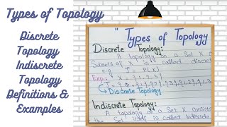 Discrete and Indiscrete topology| Types of topology| De... | Doovi