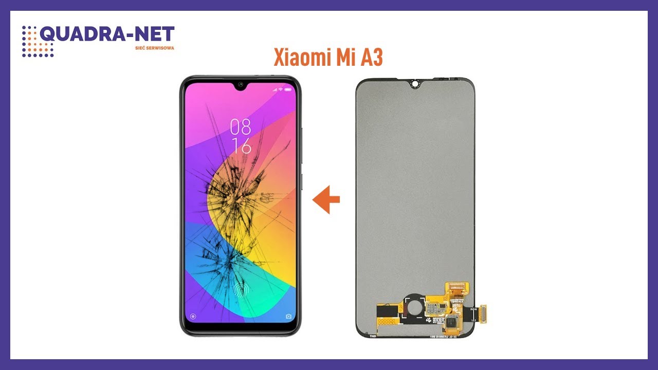 Xiaomi Mi A3 - Wymiana wyświetlacza | Screen Replacement, Repair - YouTube