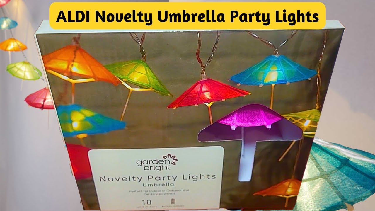 ALDI Novelty Umbrella Party Lights Unboxing Review - YouTube