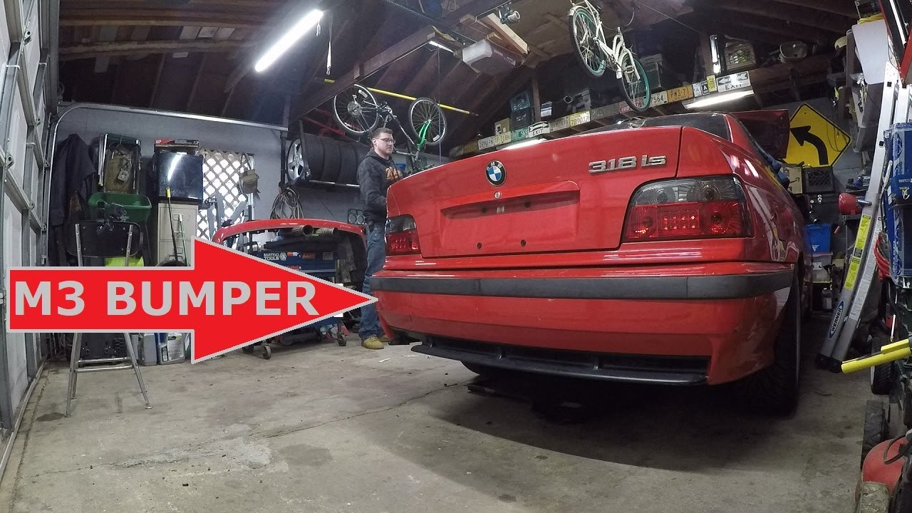 LS E36 gets M3 rear Bumper - YouTube