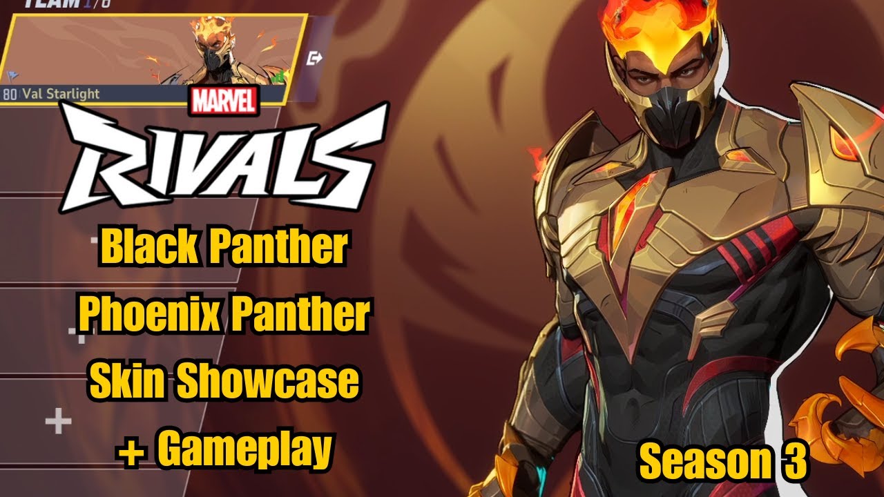 Black Panther | Phoenix Panther Skin Showcase | Marvel Rivals Gameplay ...